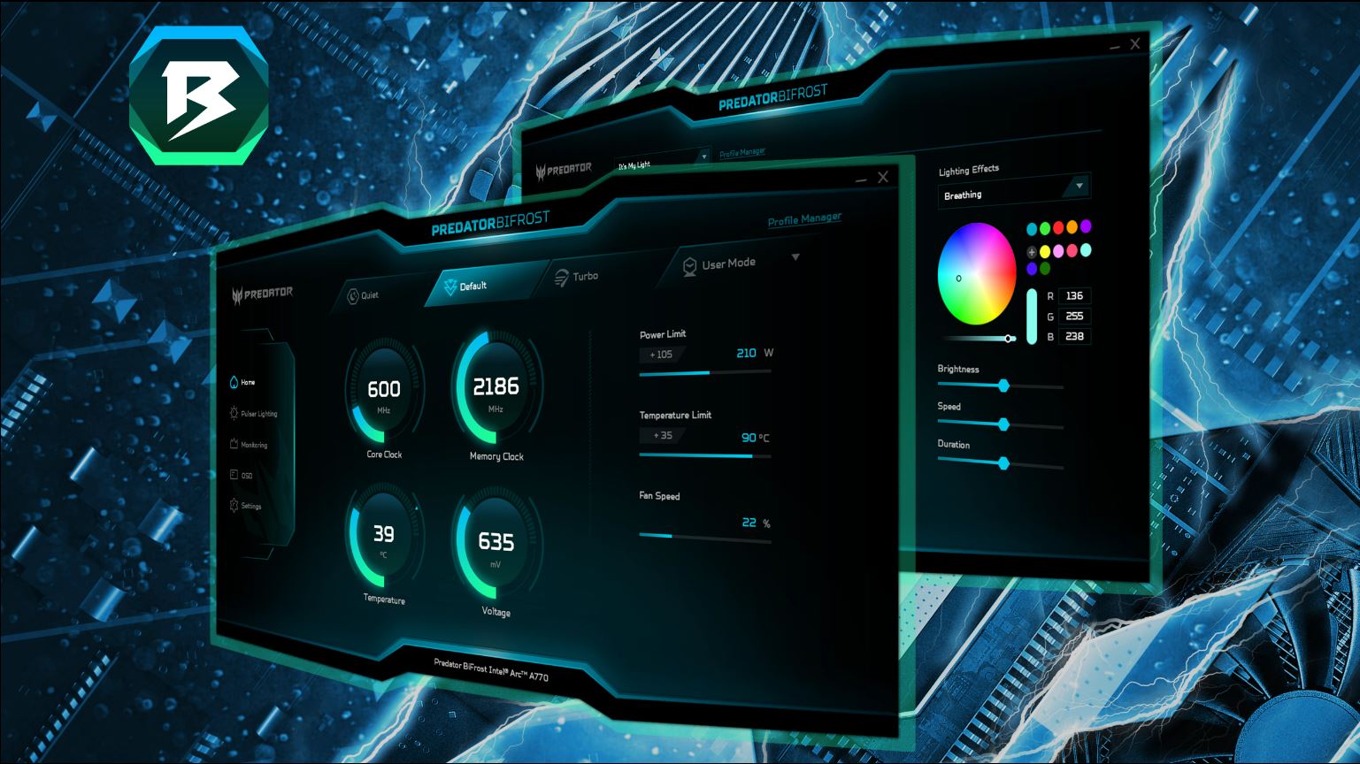 Acer Predator BiFrost Arc A770 Video Card Predator BiFrost Intel Arc ...