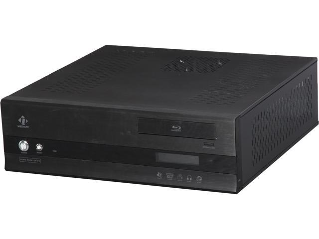 nMEDIAPC Black Aluminum panel & Steel HTPC 1000B Micro ATX Media Center ...