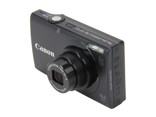 Canon PowerShot A3400 IS Black 16 MP 5X Optical Zoom 28mm Wide Angle ...
