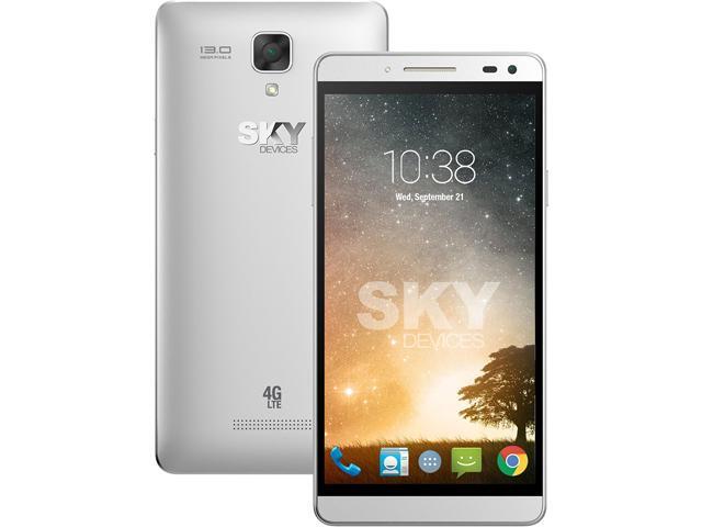 Sky Devices Elite 5.0L 4G LTE Unlocked Cell Phone 5" Silver 8GB 1GB RAM ...