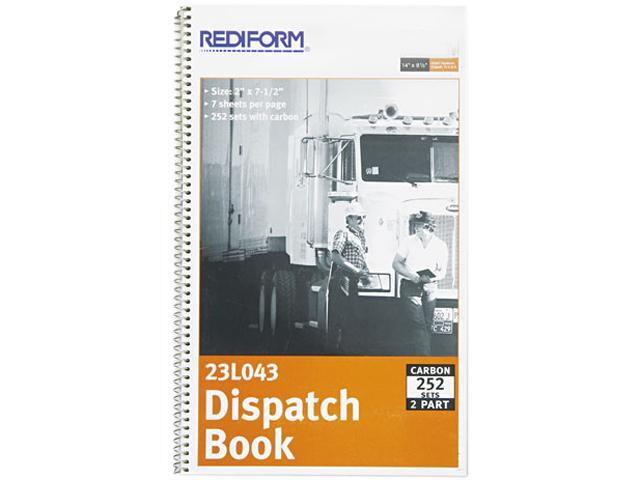 Rediform 23L043 Driver's Dispatch Log Book, 7-1/2 x 2, Two-Part ...