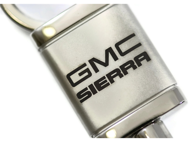 GMC Sierra Satin Chrome Valet Key Fob Authentic Logo Key Chain Key Ring ...
