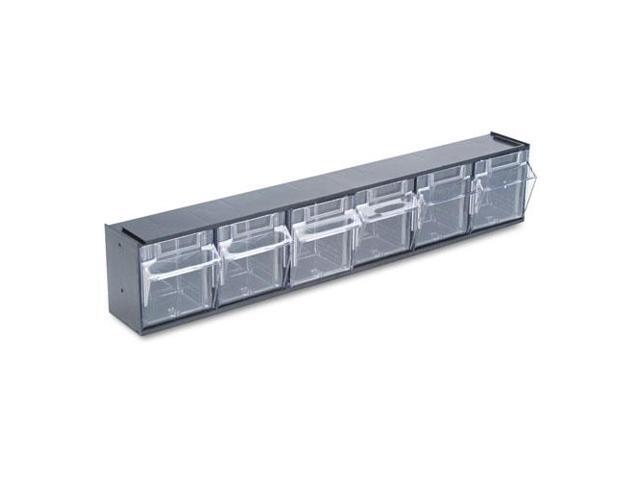 Deflect-o 20504OP Tilt Bin Plastic Storage System w/5 Bins, 23 5/8 x 5 ...