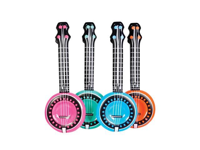 Music Themed Party Decorations 2pcs Inflatable Banjo & Keyboard Toys ...