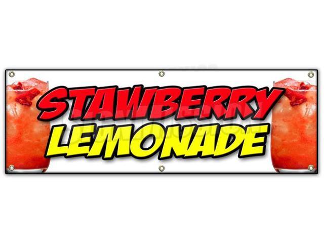 72" STRAWBERRY LEMONADE BANNER SIGN ice cold refreshing homemade drink ...