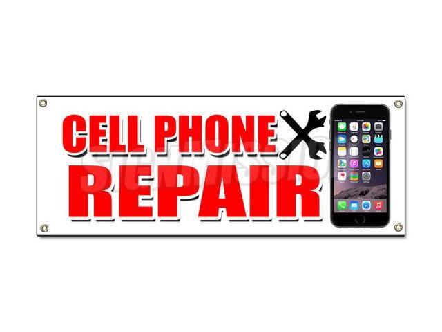 CELL PHONE REPAIR BANNER SIGN apple lg htc samsung all brands iphone ...