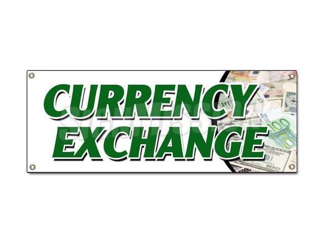 CURRENCY EXCHANGE BANNER SIGN best conversion rate fast low cost dollar ...
