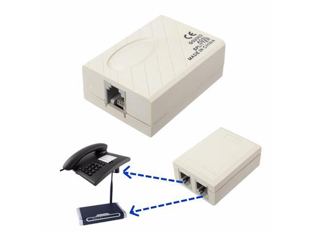 Portable ADSL ADSL2+ DSL Modem Telephone Phone Fax In-Line Splitter ...
