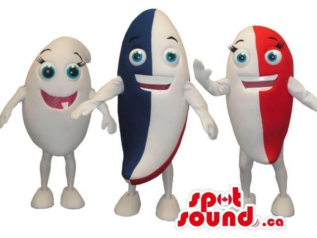 Three Customised Toothpaste Drops Plush Canadian SpotSound Mascots With ...