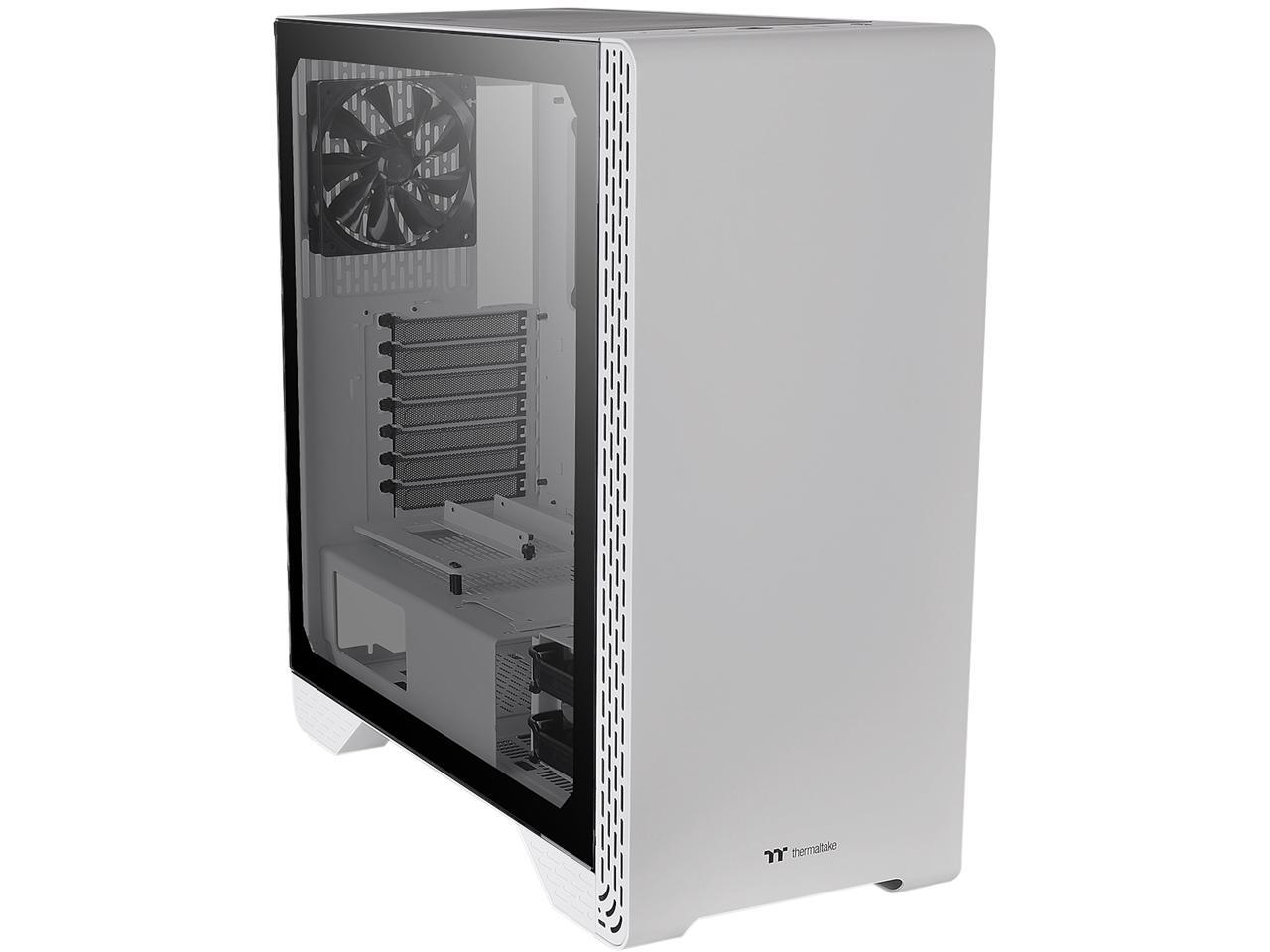 Thermaltake S300 Tempered Glass Snow Edition ATX Mid-Tower Computer ...