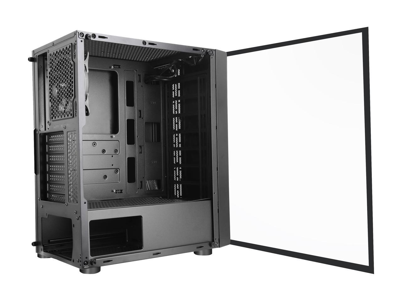 SAMA Sama-Z3 Black Steel / Tempered Glass ATX Mid Tower Computer Case ...