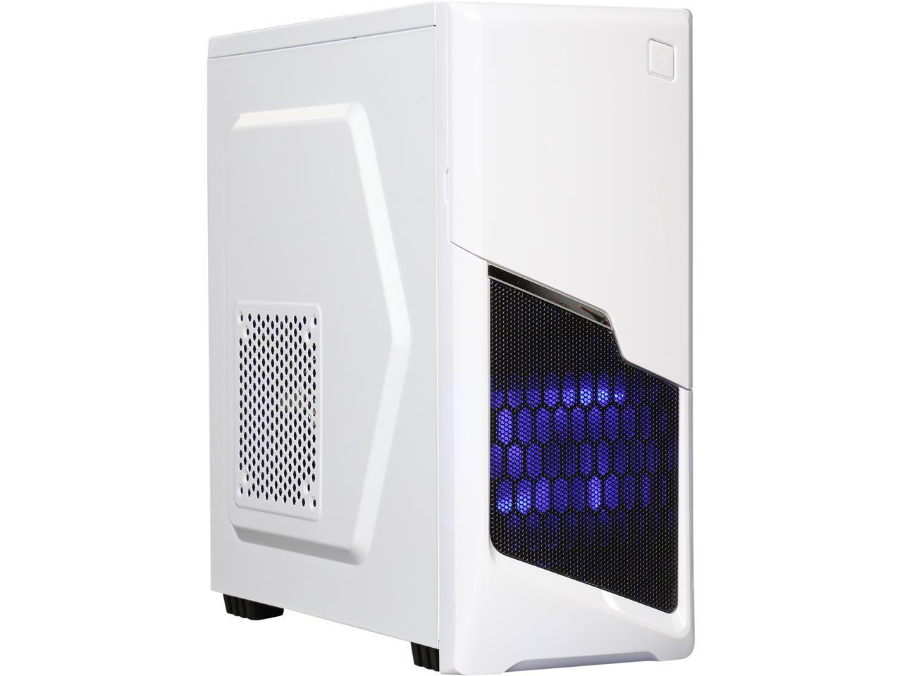 DIYPC P48-W White SECC ATX / Micro ATX Mid Tower Computer Case w/ 2 x ...