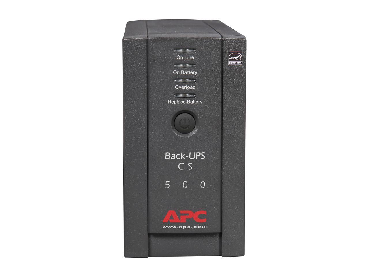 APC BK500BLK 500 VA 300 Watts UPS 731304021360 | eBay